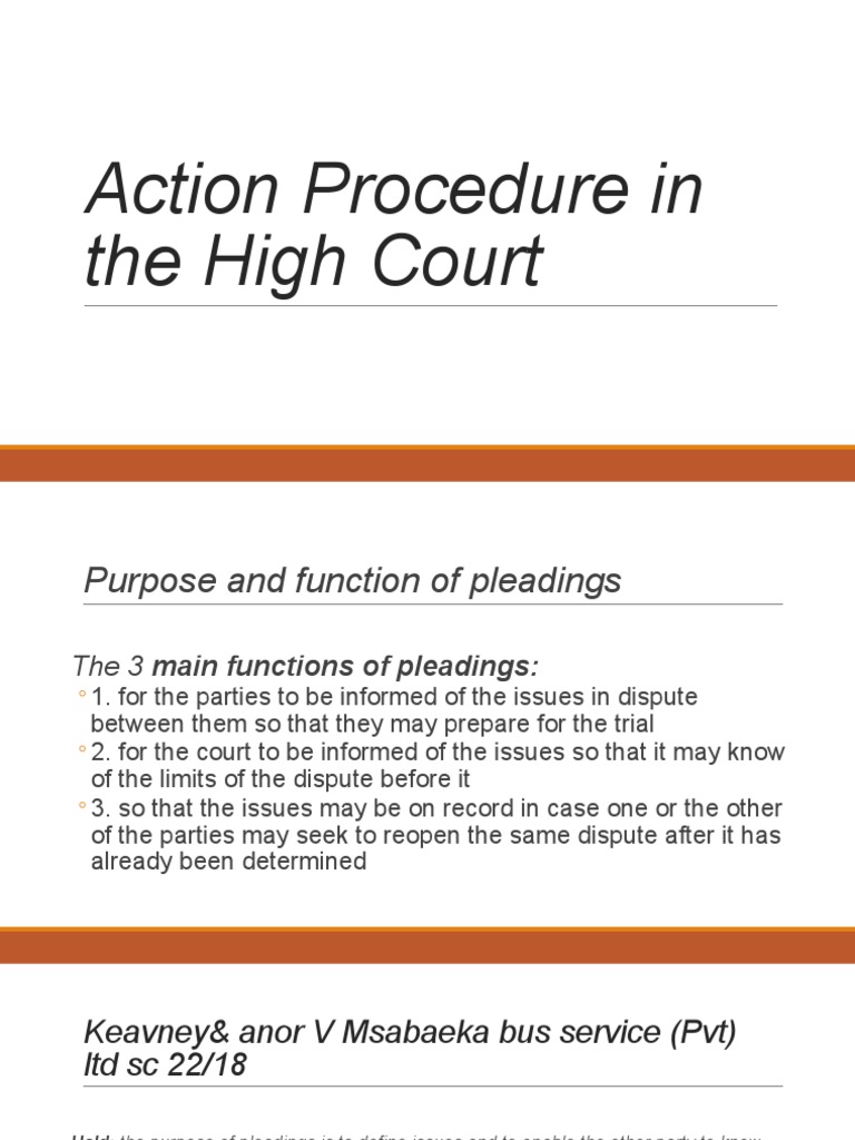 Action Procedure Part 1 Up To Uncontested Claims | PDF | Default ...