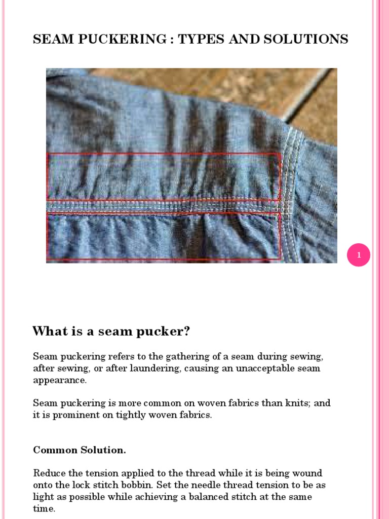 Seam Puckering - Session1 | PDF | Yarn | Sewing