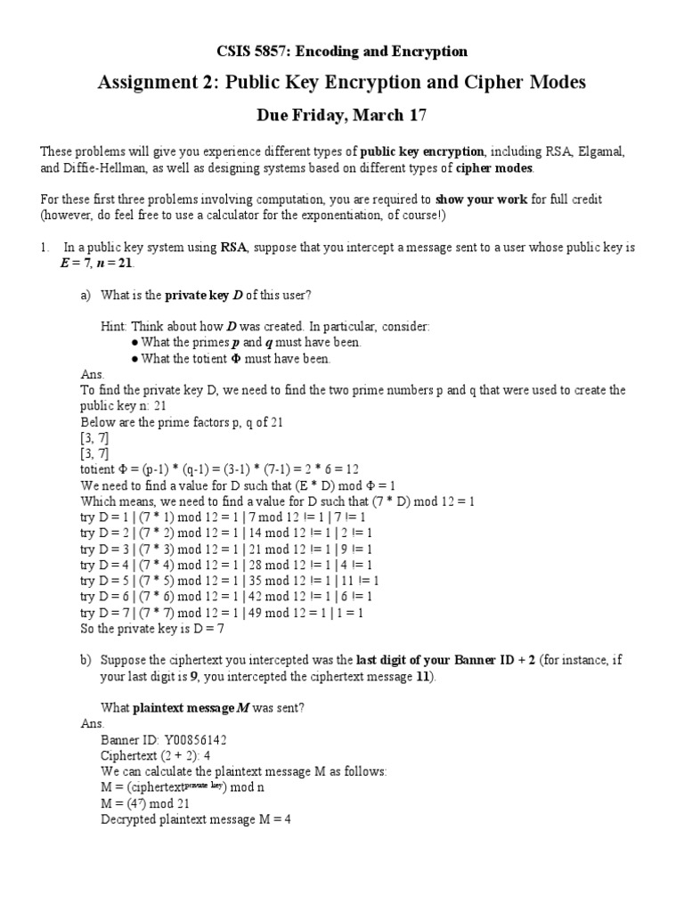 Assignment2 Y00856142 | Download Free PDF | Encryption | Cryptography