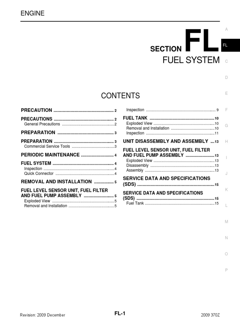 370Z Fuel System Components Guide | PDF | Electrical Connector | Pipe ...