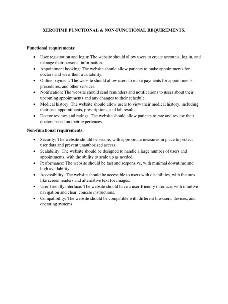 Functional & Non-Functional Requirements | PDF