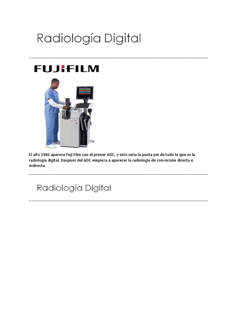 Radiología Digital | PDF | Dispositivo de carga acoplada | Rayo X