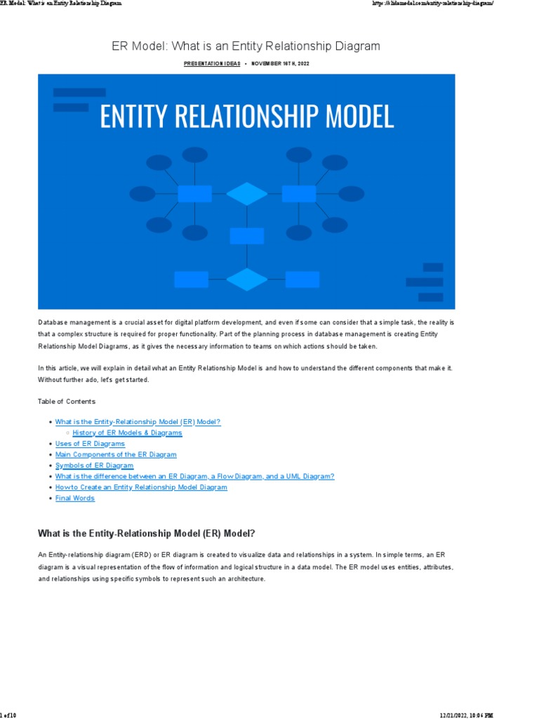 ER Model What Is An Entity Relationship Diagram | PDF | Conceptual Model | Computing