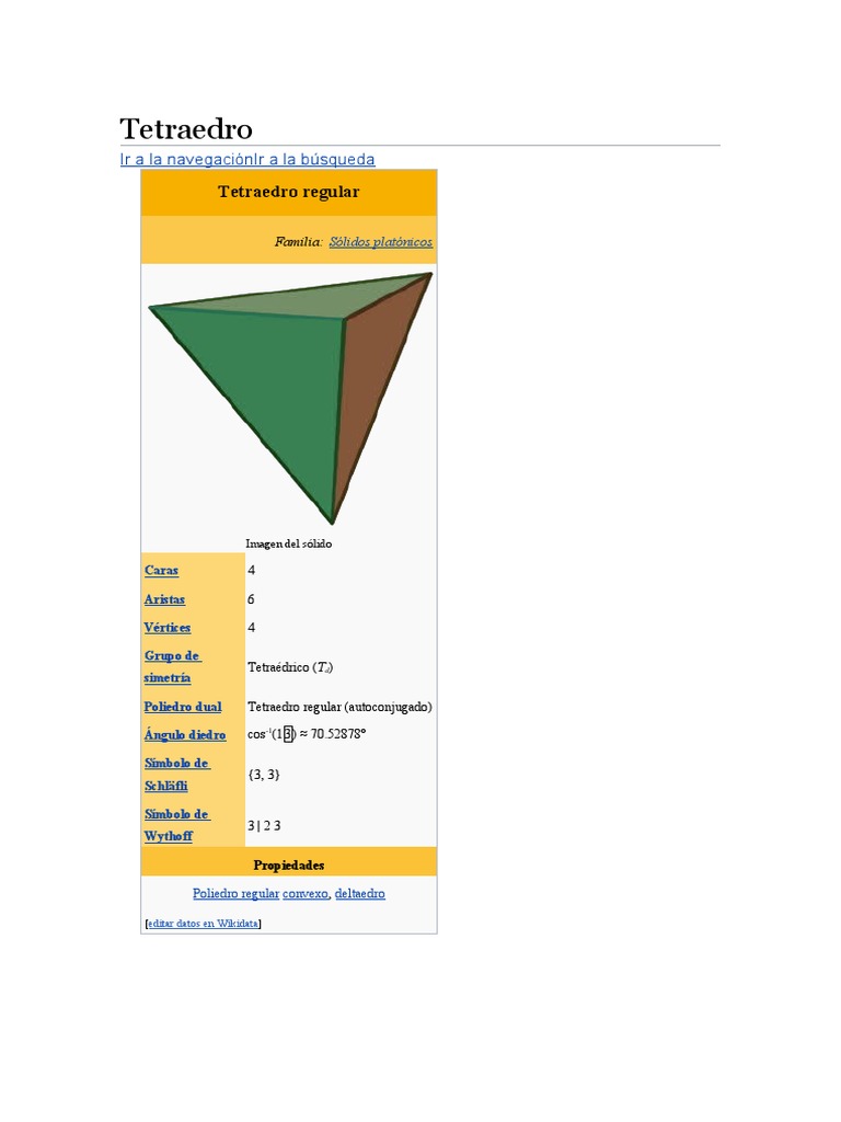 Tetraedr | PDF | Tetraedro | Matemática Elemental
