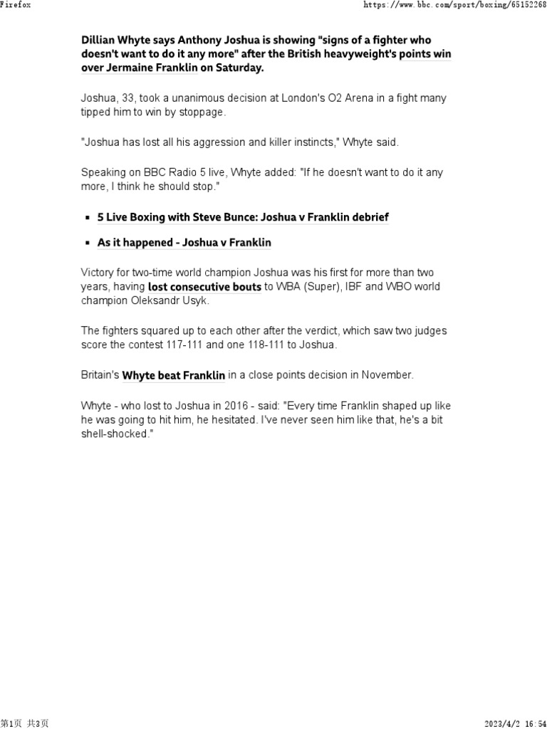 Ibf Wbo | PDF | Combat Sports