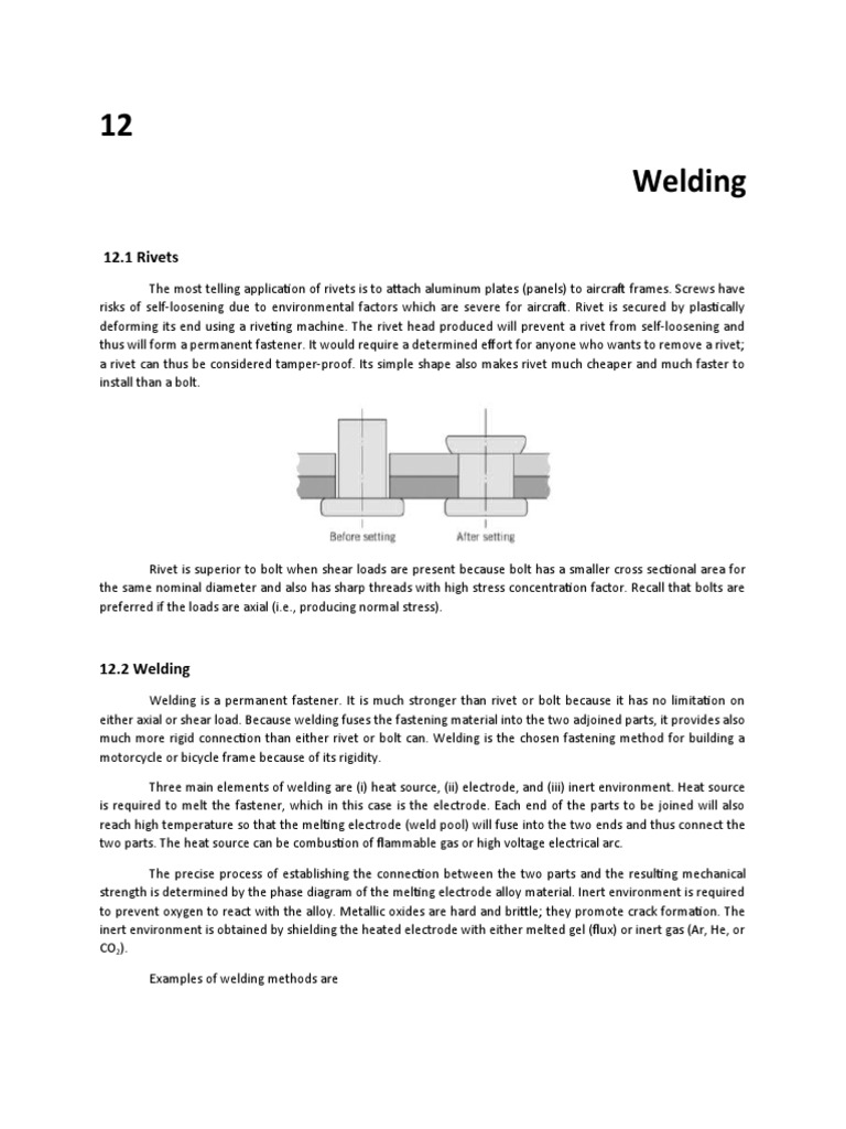 12 Welding | PDF | Rivet | Welding