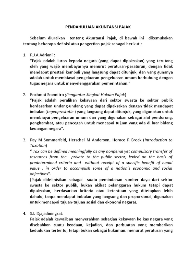 Definisi dan Peran Akuntansi Pajak | PDF