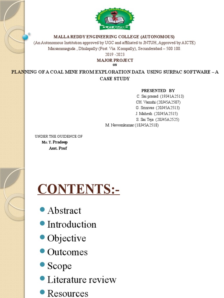Major Project Stage2 | PDF | Mining | Coal Mining