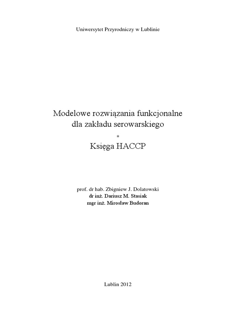 4 Ksiega Haccp | PDF