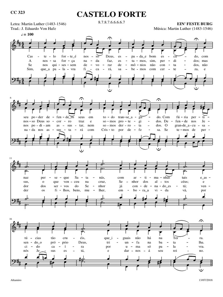 Castelo Forte: Letra e Música de Lutero | PDF