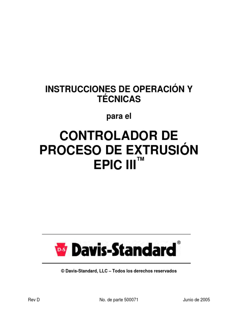 Controlador de Proceso de Extrusión Epic Iii | PDF | Teclado | Contraseña