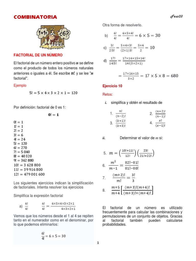 La combinatoria y sus aplicaciones | PDF | Combinatoria | Permutación