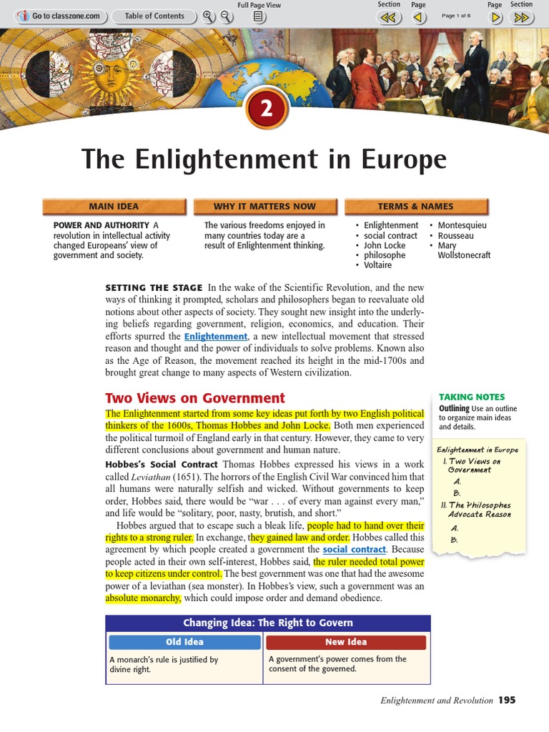 Key Thinkers of the European Enlightenment | PDF | Age Of Enlightenment ...