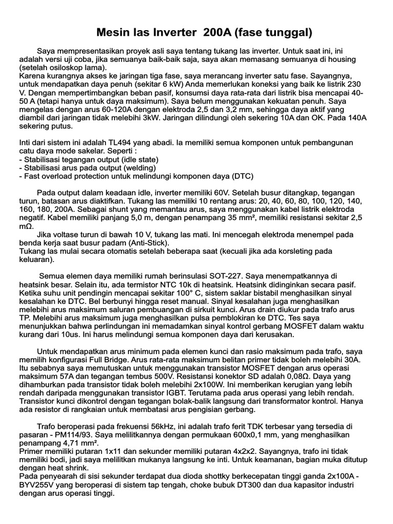 Las 200a TL 494 | PDF