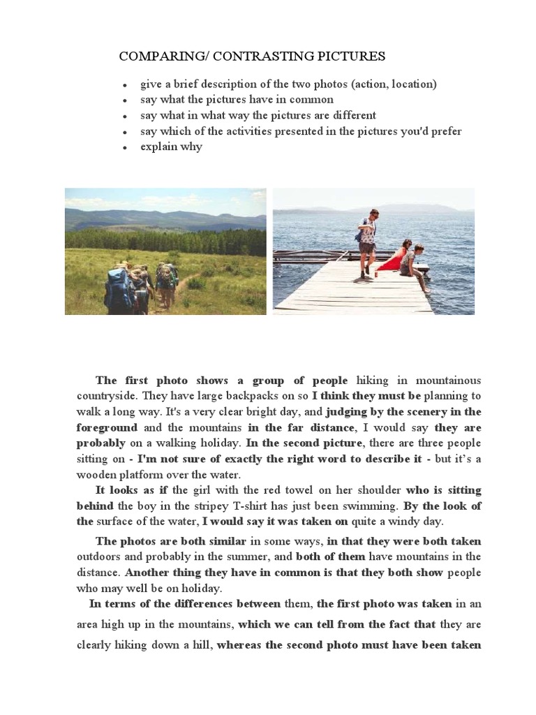 COMPARING Pictures | PDF