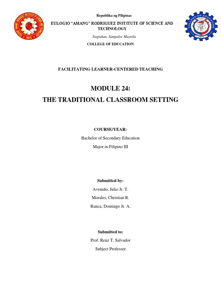 Module 24 - Narrative Report-Physical Learning Environment 2 | PDF ...