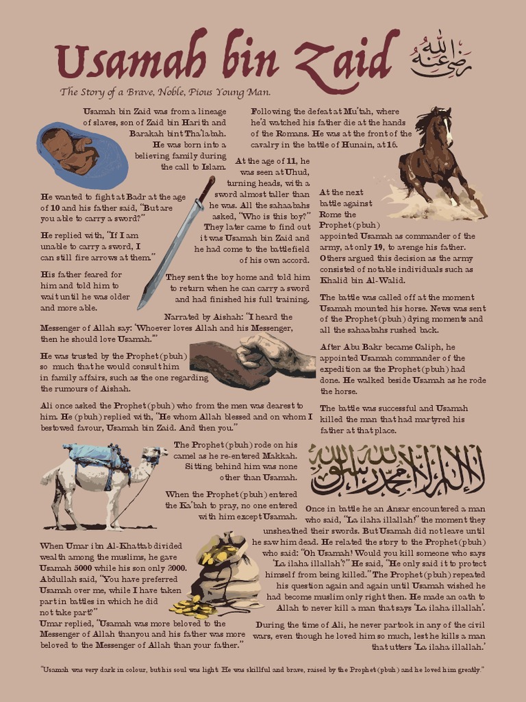 The Story of Usamah bin Zaid, a Brave and Pious Young Companion of the ...