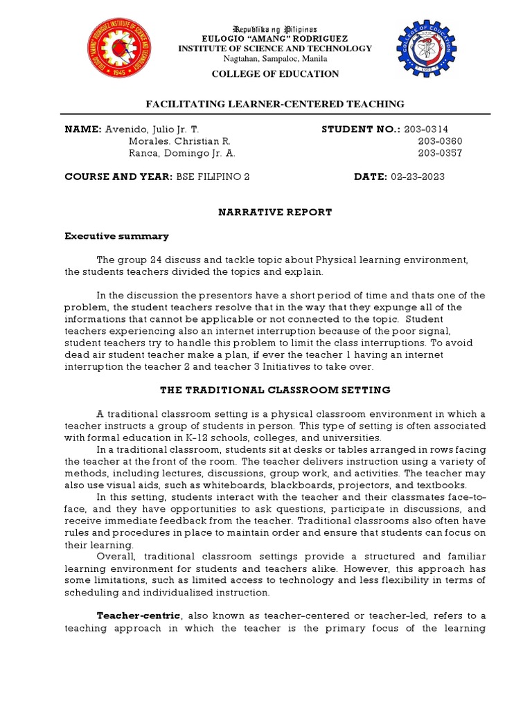 Ideal Classroom for Effective Learning | PDF