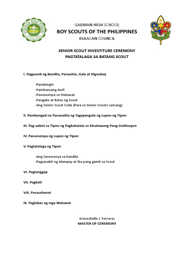 Investiture Program | PDF
