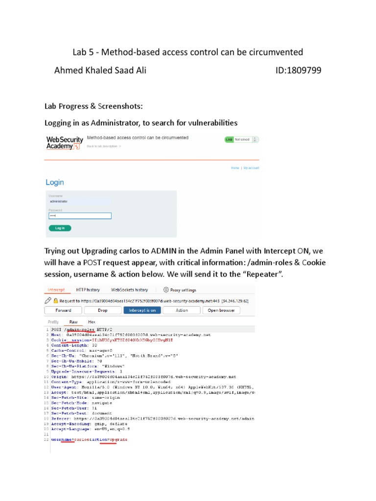 Lab 5 - Method-Based Access Control Can Be Circumvented | PDF