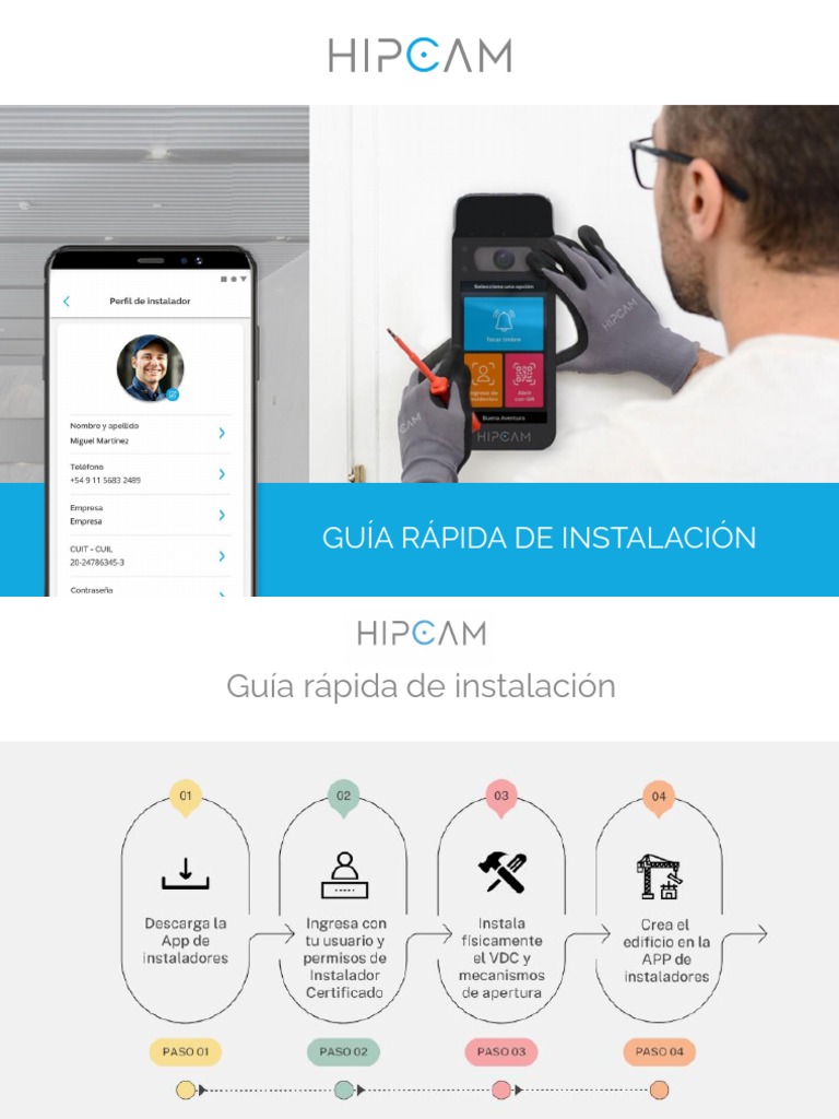 Guía de Instalación de Hipcam VDC | PDF | Aplicación movil | Relé
