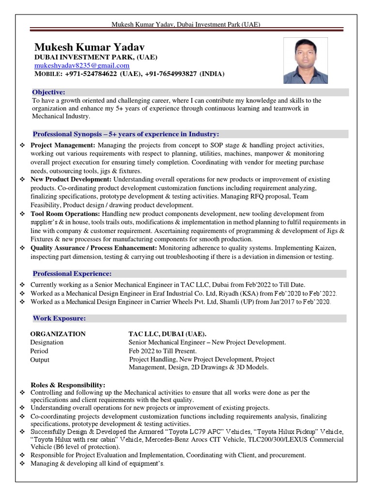 Mukesh Kumar Yadav - CV | PDF | Specification (Technical Standard ... Mukesh Kumar Yadav - CV | PDF | Specification (Technical Standard ...