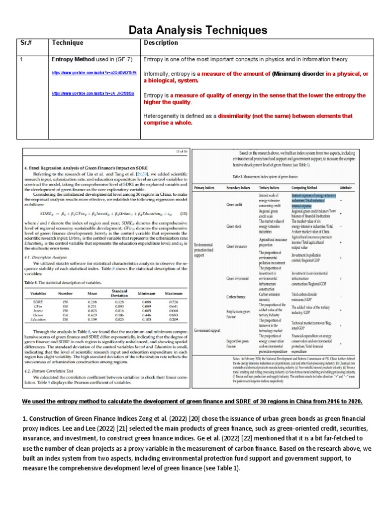 Data Analysis Techniques | PDF | Statistics | Regression Analysis Data Analysis Techniques | PDF | Statistics | Regression Analysis