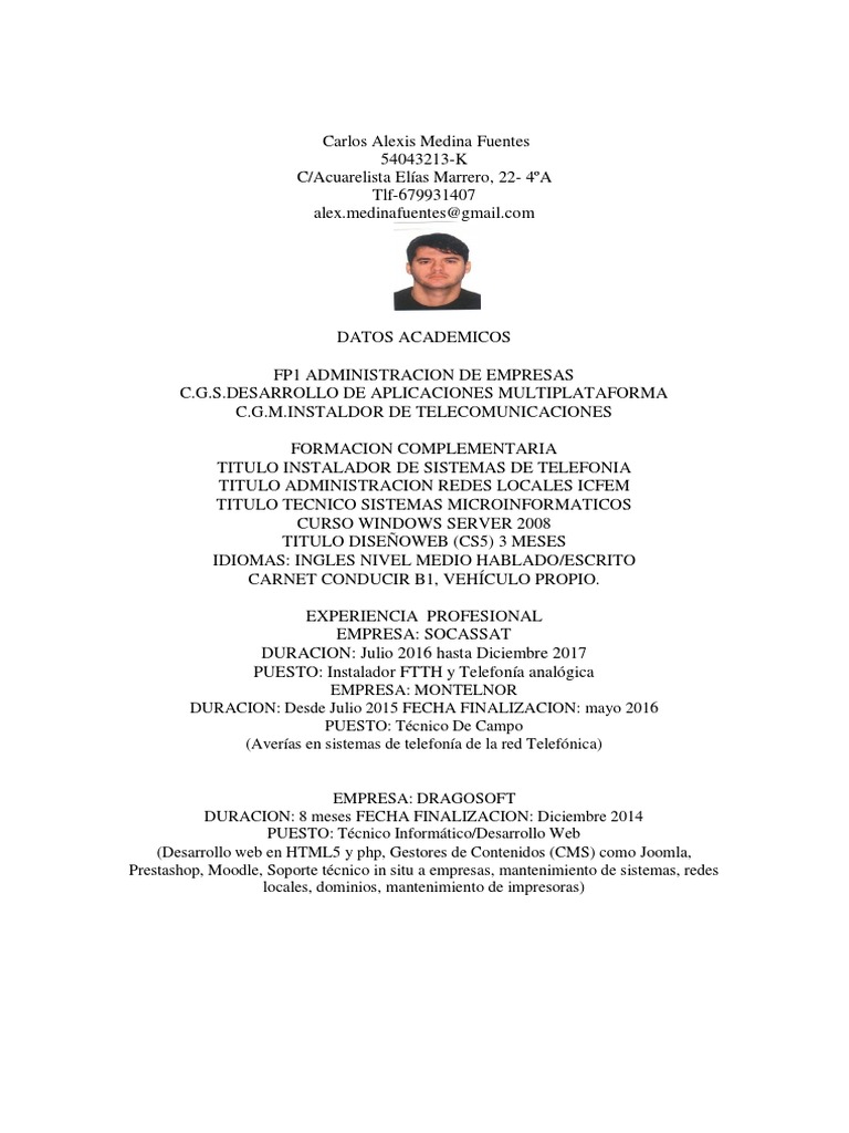 CV2 New | PDF | Php | Informática