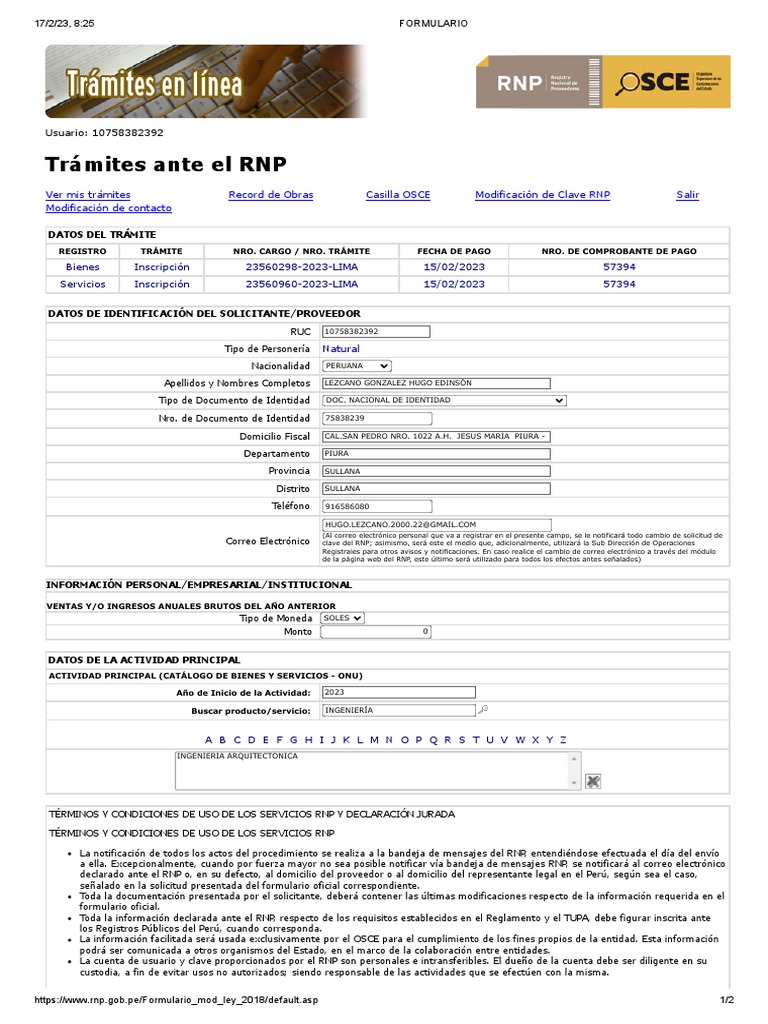 FORMULARIO | PDF