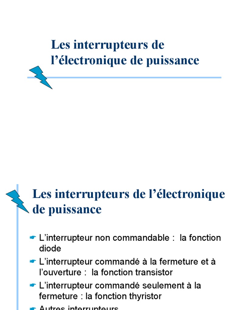 3 Interrupteurs | PDF | Transistor | Composant