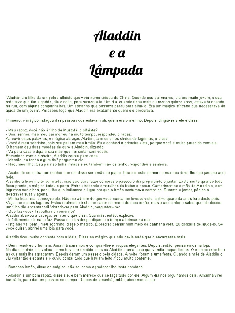 Aladdin | PDF
