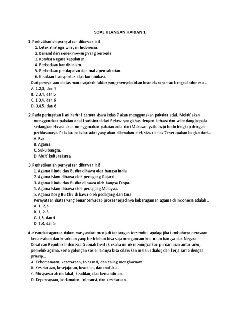 Soal PKN Semester 2 | PDF