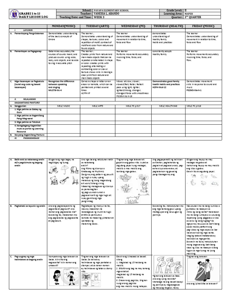 02mapeh-3RD Quarter Week 3 | PDF | Learning | Behavior Modification