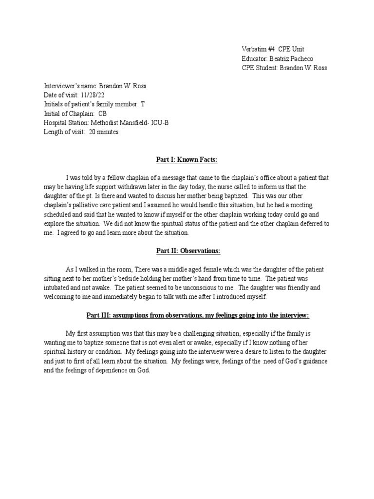 Verbatim #4 CPE Unit | PDF | Jesus | Baptism