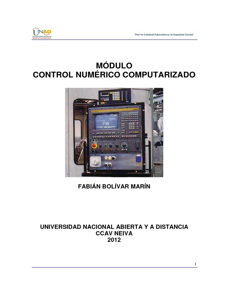 Módulo Control Numérico Computarizado | PDF | Control numerico | Mecanizado