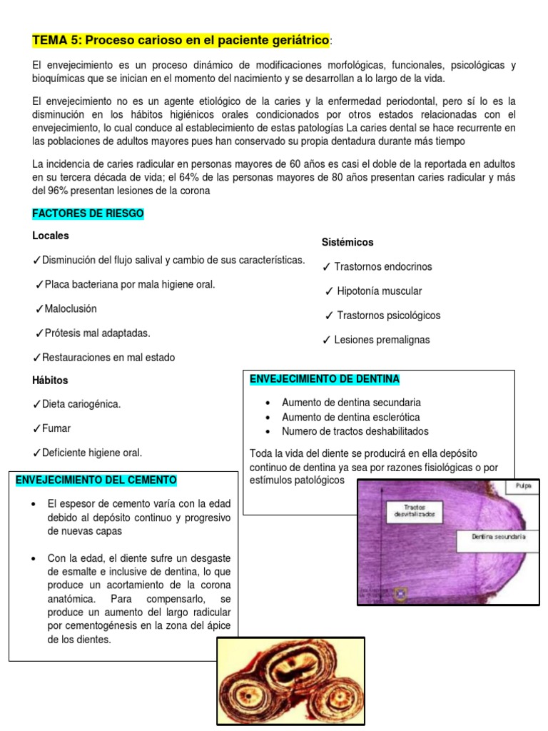 Proceso carioso en geriátricos | PDF | El embarazo | Química