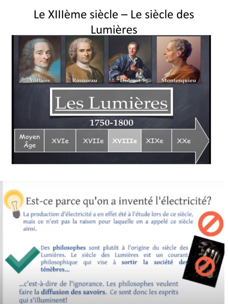 Diaporama Le Siècle Des Lumières | PDF
