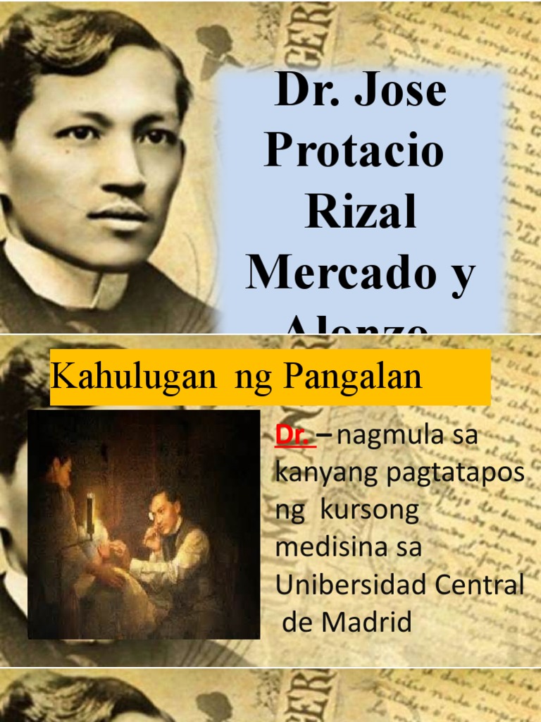 Dr. Jose Protacio Rizal Mercado y Alonzo Realonda | PDF