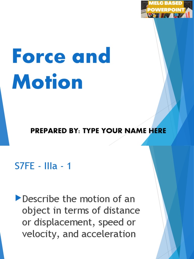 G7 Science Q3 - Week 1 - 2 - Force and Motion Standards | PDF | Speed ...