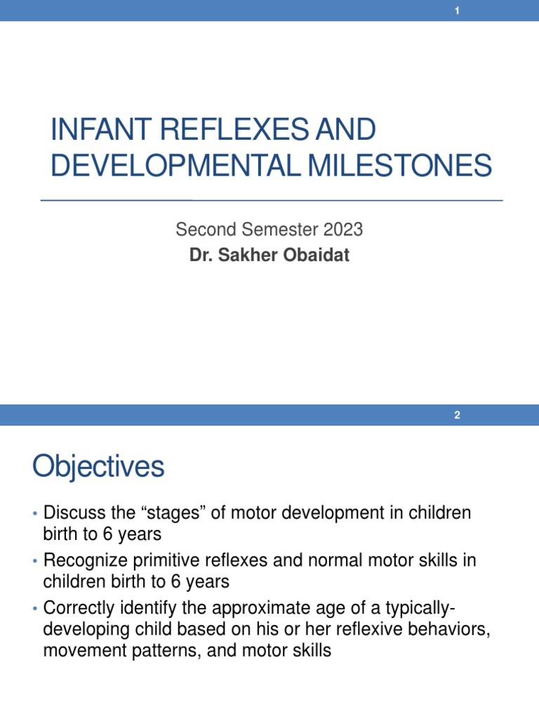 Chapter 8 - Infant Reflexes and Developmental Milestones - SC | PDF ...