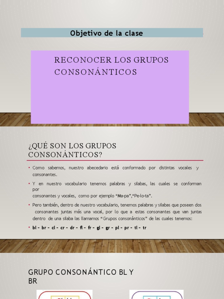 Grupos Consonánticos Unidad 0 | PDF