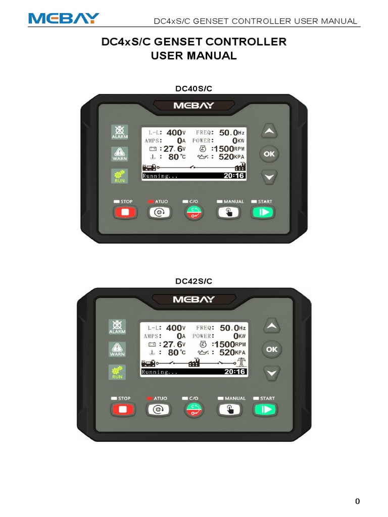 DC42S Genset Controller User Manual V1.4 | PDF | Electric Generator ...