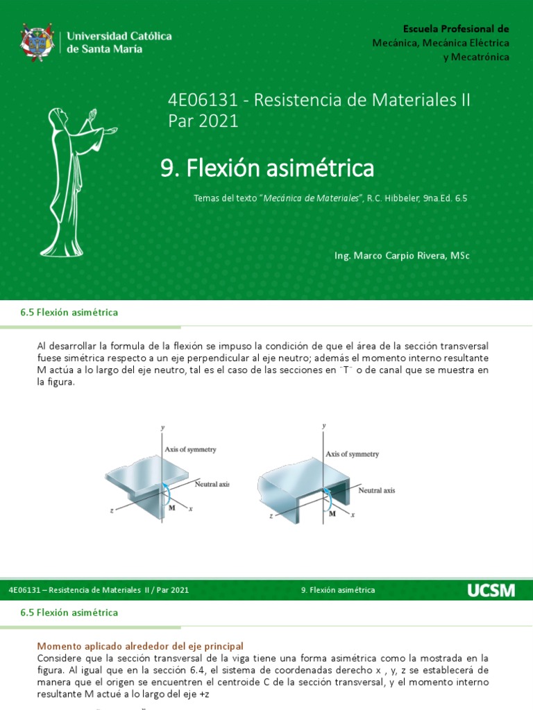 Flexion Asimetrica | PDF | Doblar | Resistencia de materiales