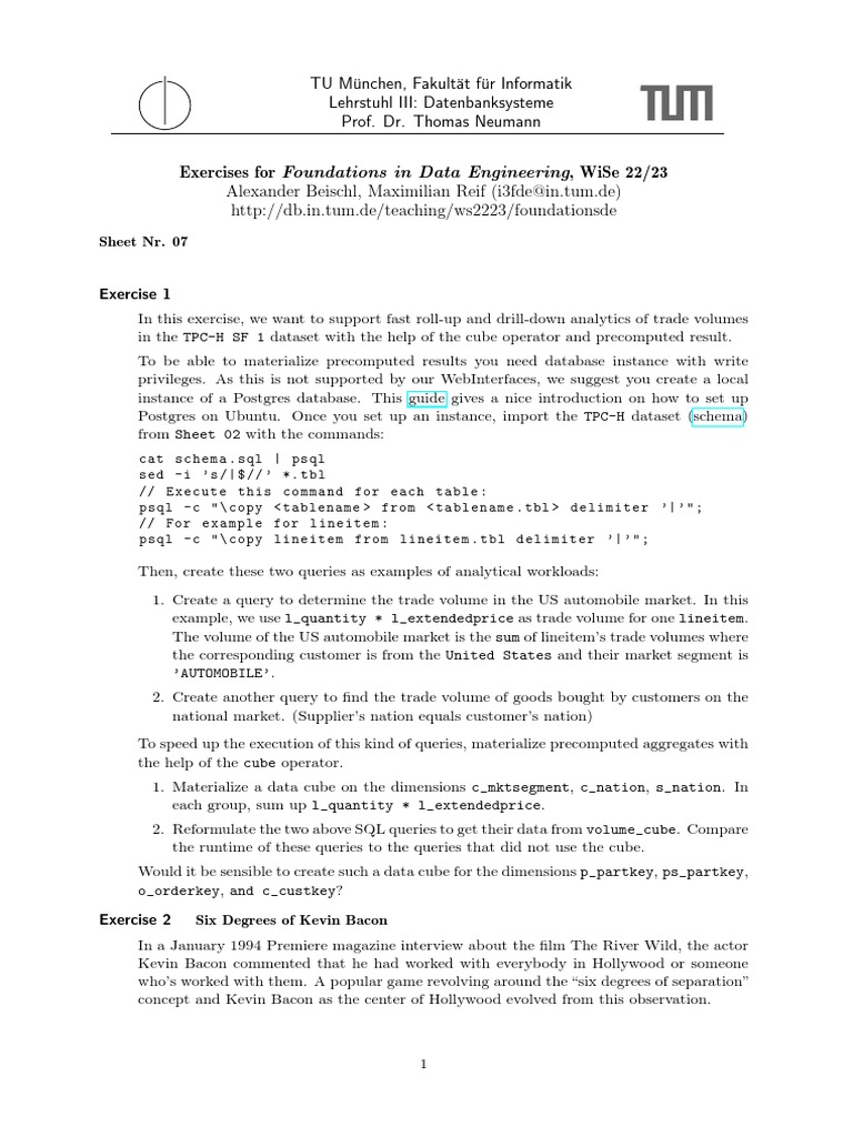 Sheet 07 | PDF | Postgre Sql | Databases