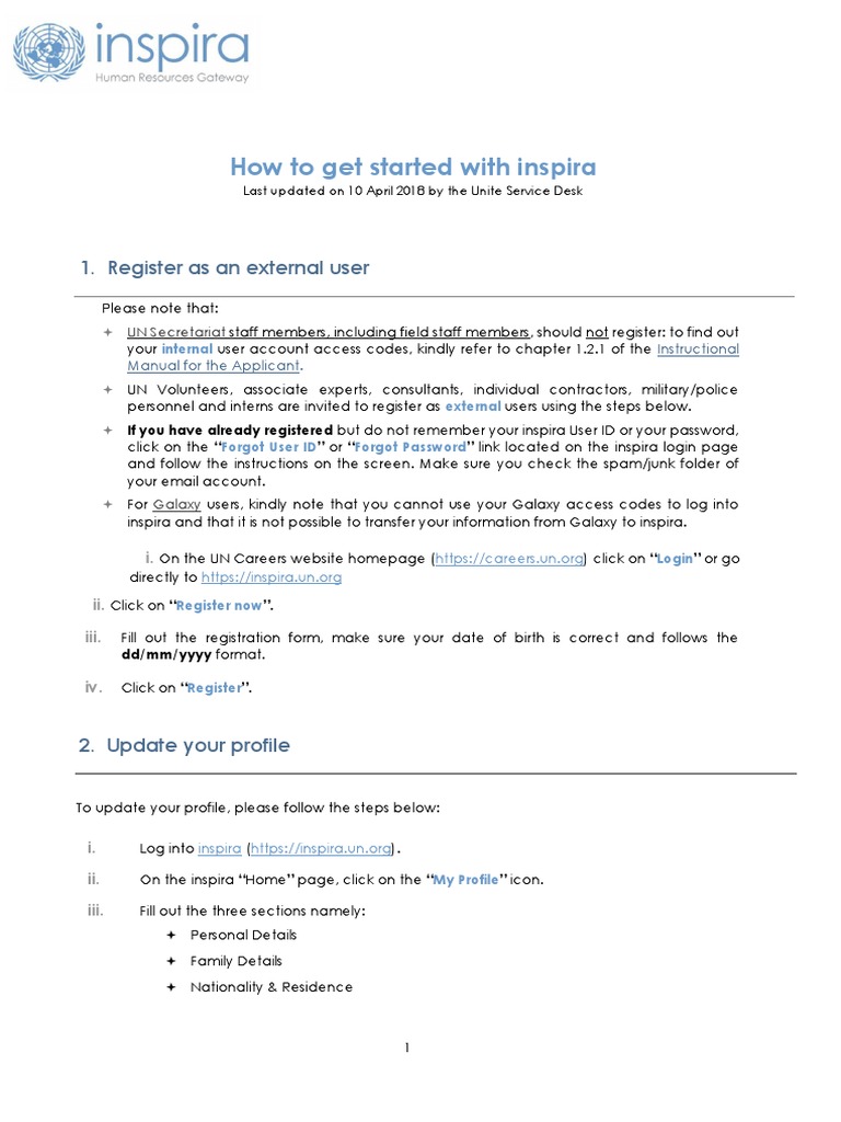 Registering and Applying on Inspira | PDF | Online And Offline | Icon ...
