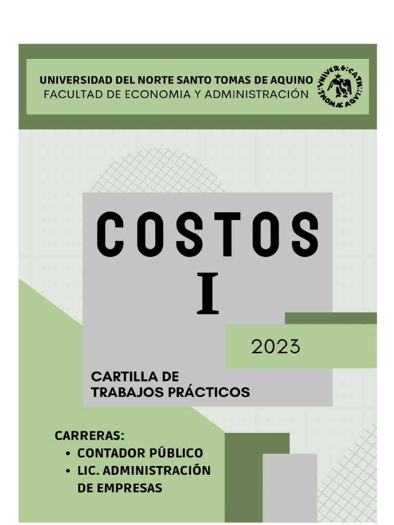 Cartilla Costos 1 (1â° Parcial) | PDF | Inventario | Costo