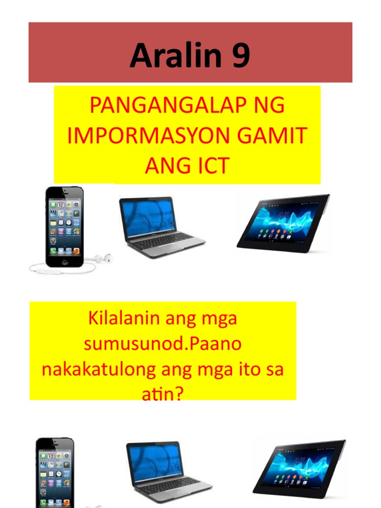 ICT ARALIN 9 PANGANGALAP NG IMPORMASYON GAMIT ANG ICT | PDF