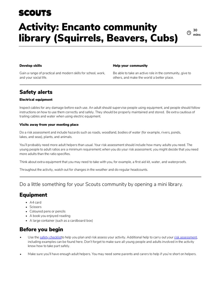 Activity Encanto Community Library | PDF | Libraries