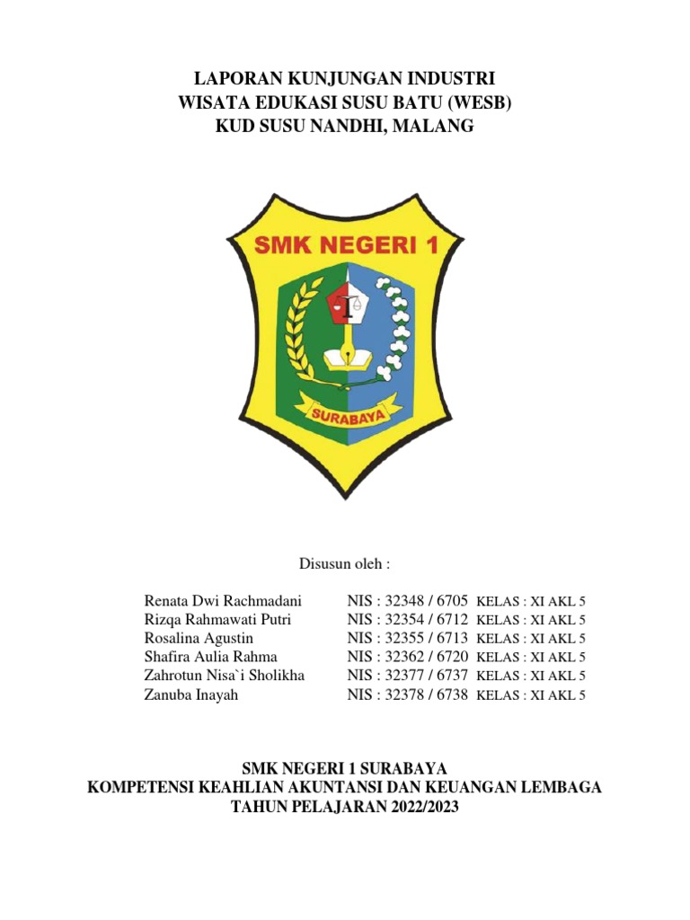 Laporan Kunjungan Industri Wisata Edukasi Susu Batu | PDF