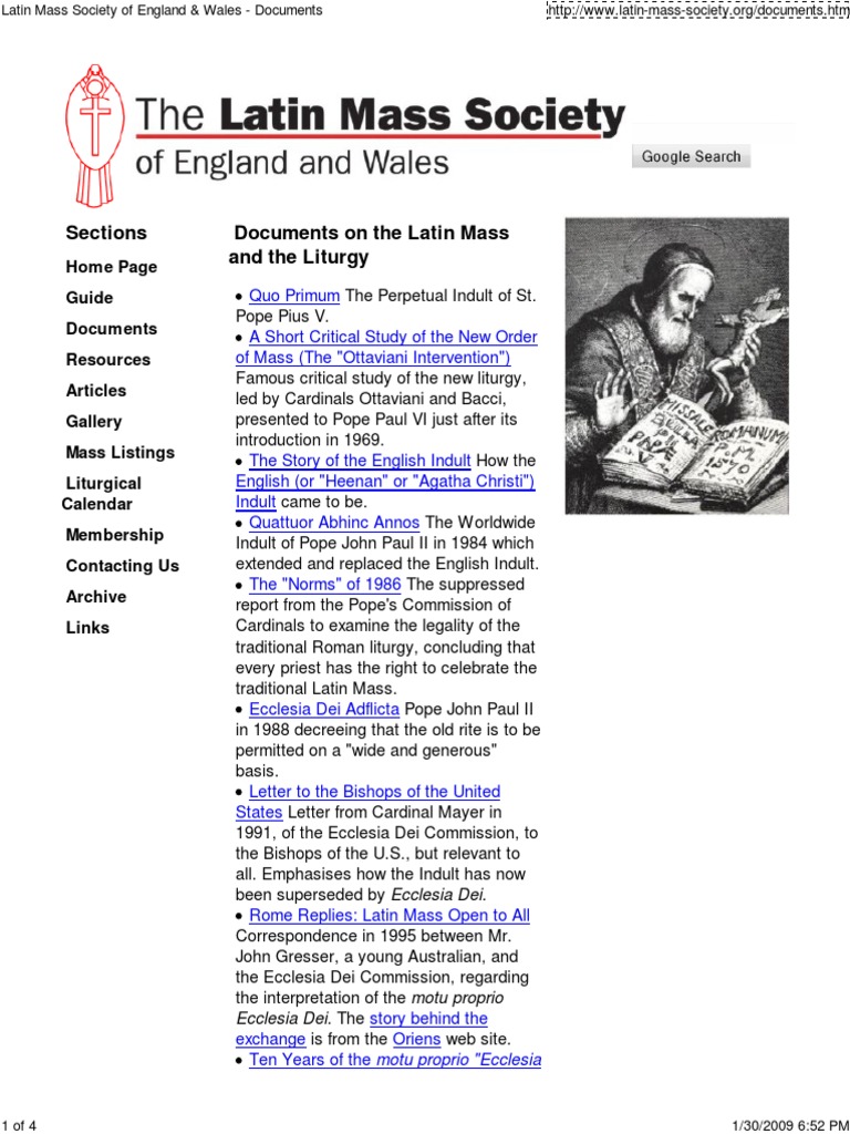 Sections Documents On The Latin Mass and The Liturgy | PDF | Catholic Church | Catholic Theology ...